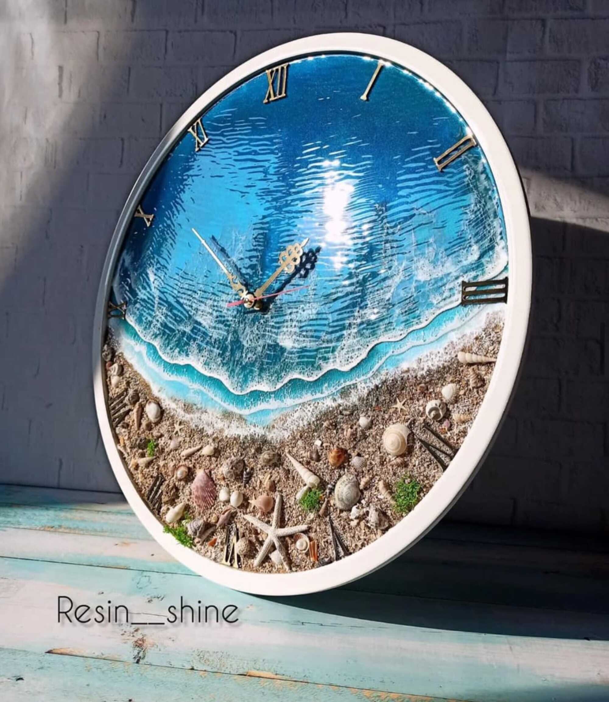 Resin Wall Clock Watch Wall Decoration and Unique Design by Handmaking ...