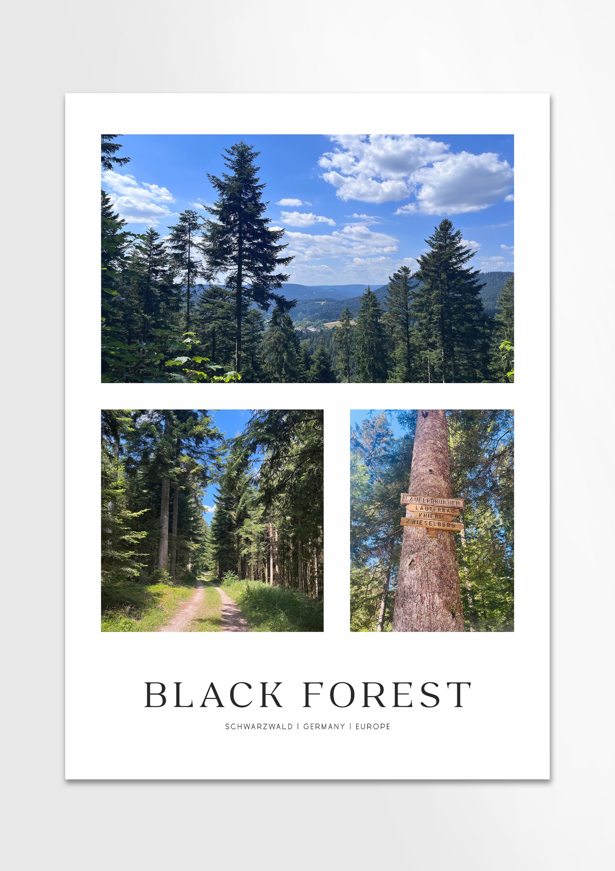 Black Forest Photo Collage - Digital Download, Birthday Gift, Travel ...