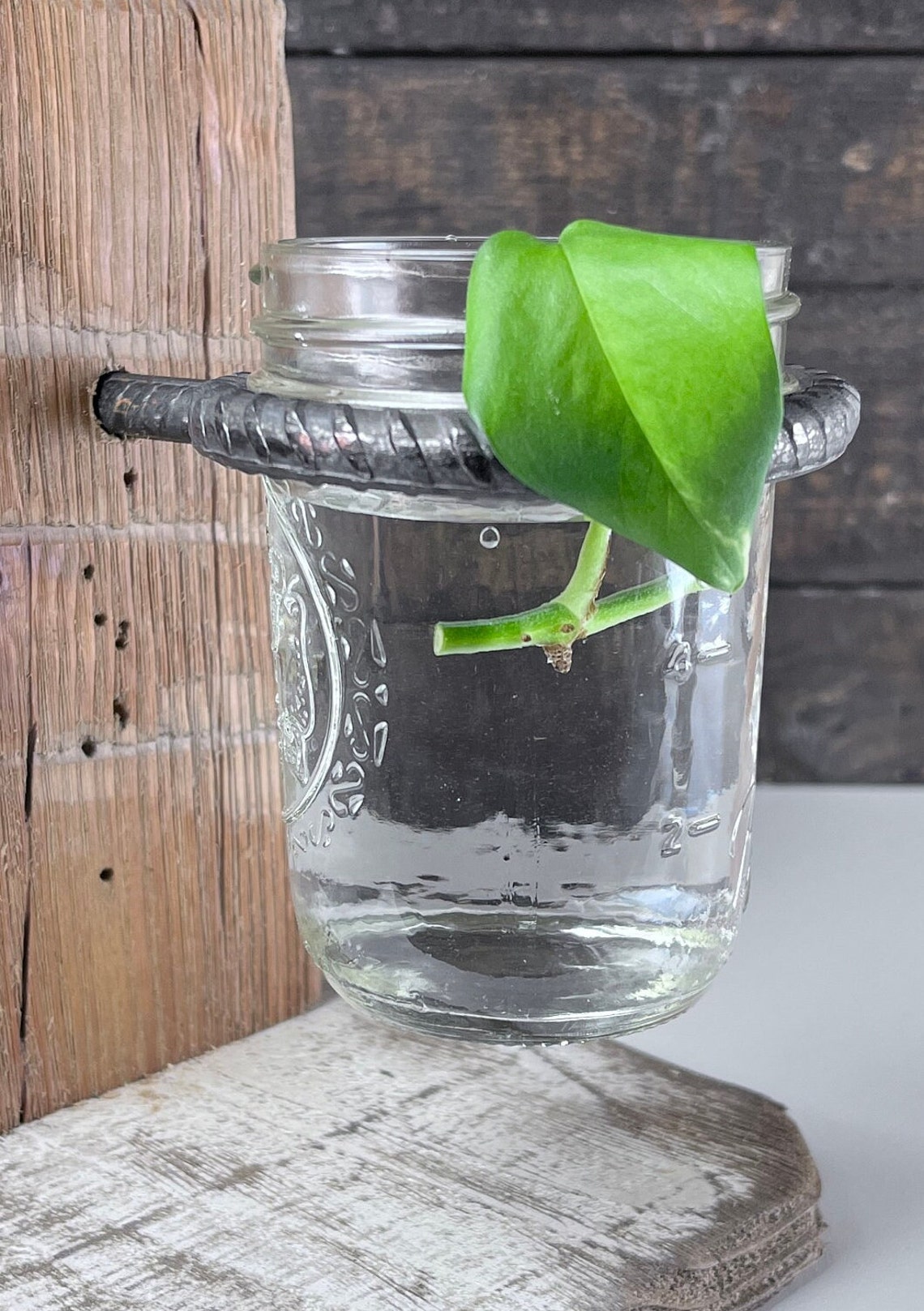 1 Bent Rebar Holder for 1/2 Pint Mason Jarincluded Flat 6.5 Inch Long ...