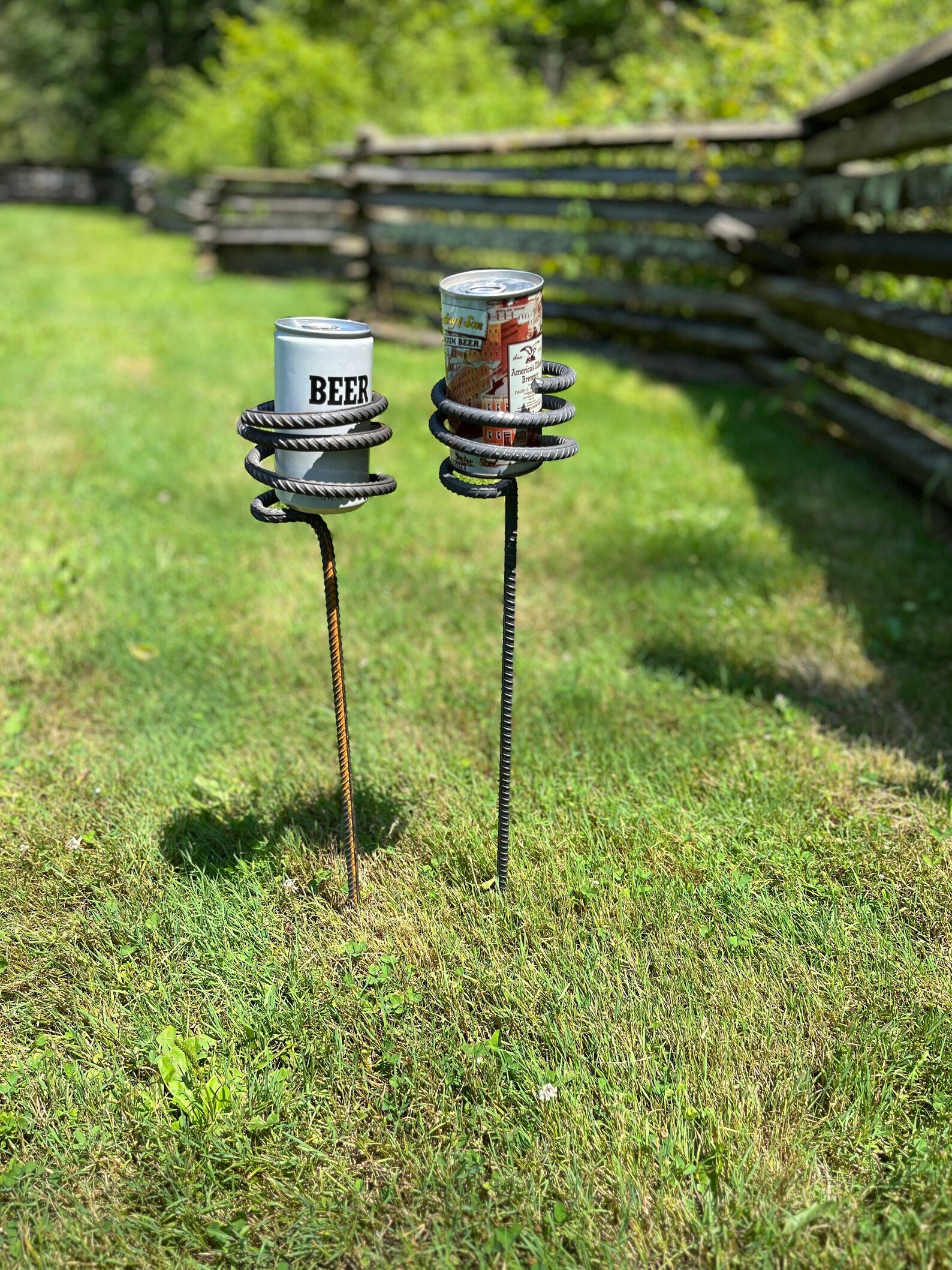 2 Handcrafted Rebar Drink Holder Rustic Elegance:a Unique - Etsy