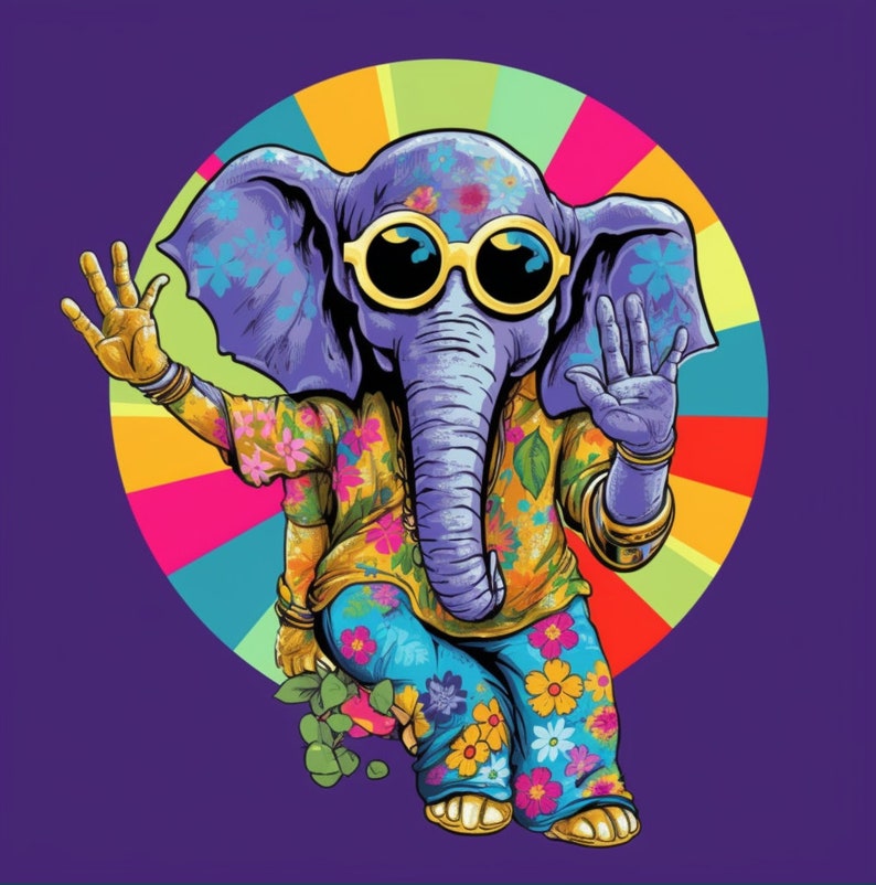 Disco Elephant - Etsy