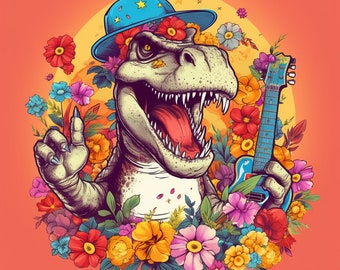 Disco T Rex Trophy Head Wall Mounted Animal Head Disco Decor Mirror ...