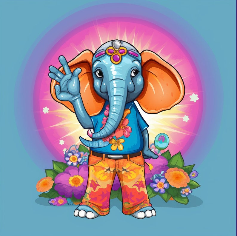 Disco Elephant - Etsy