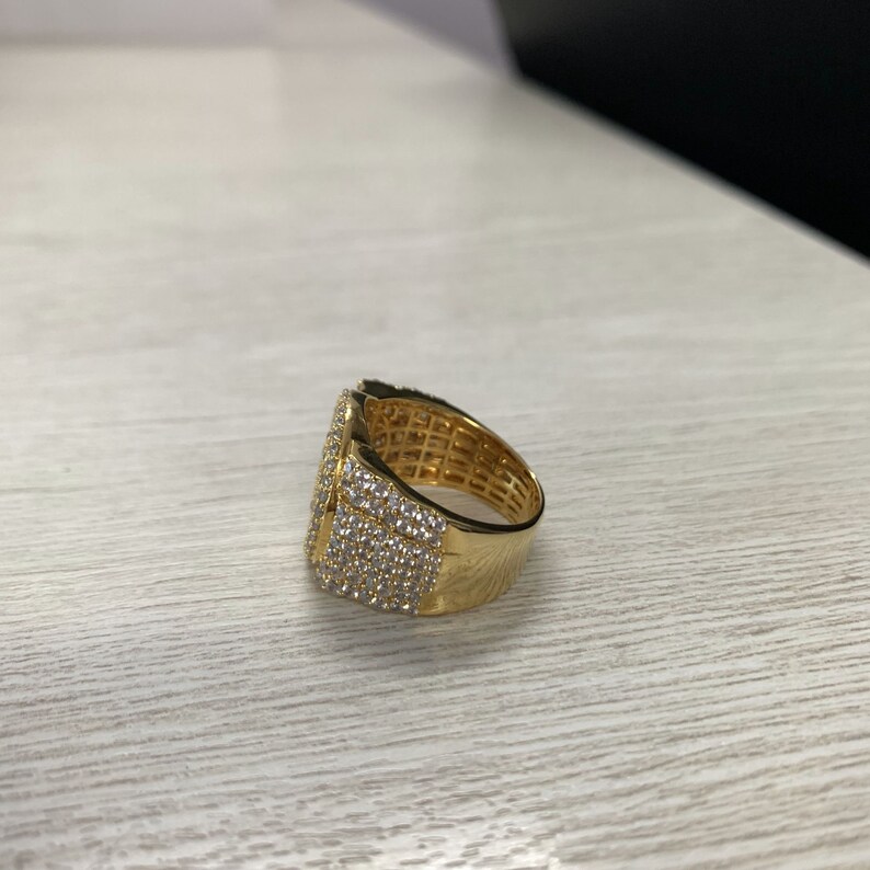 Mens Championship Ring Custom Iced Out Logo Symbol Ring Hip - Etsy