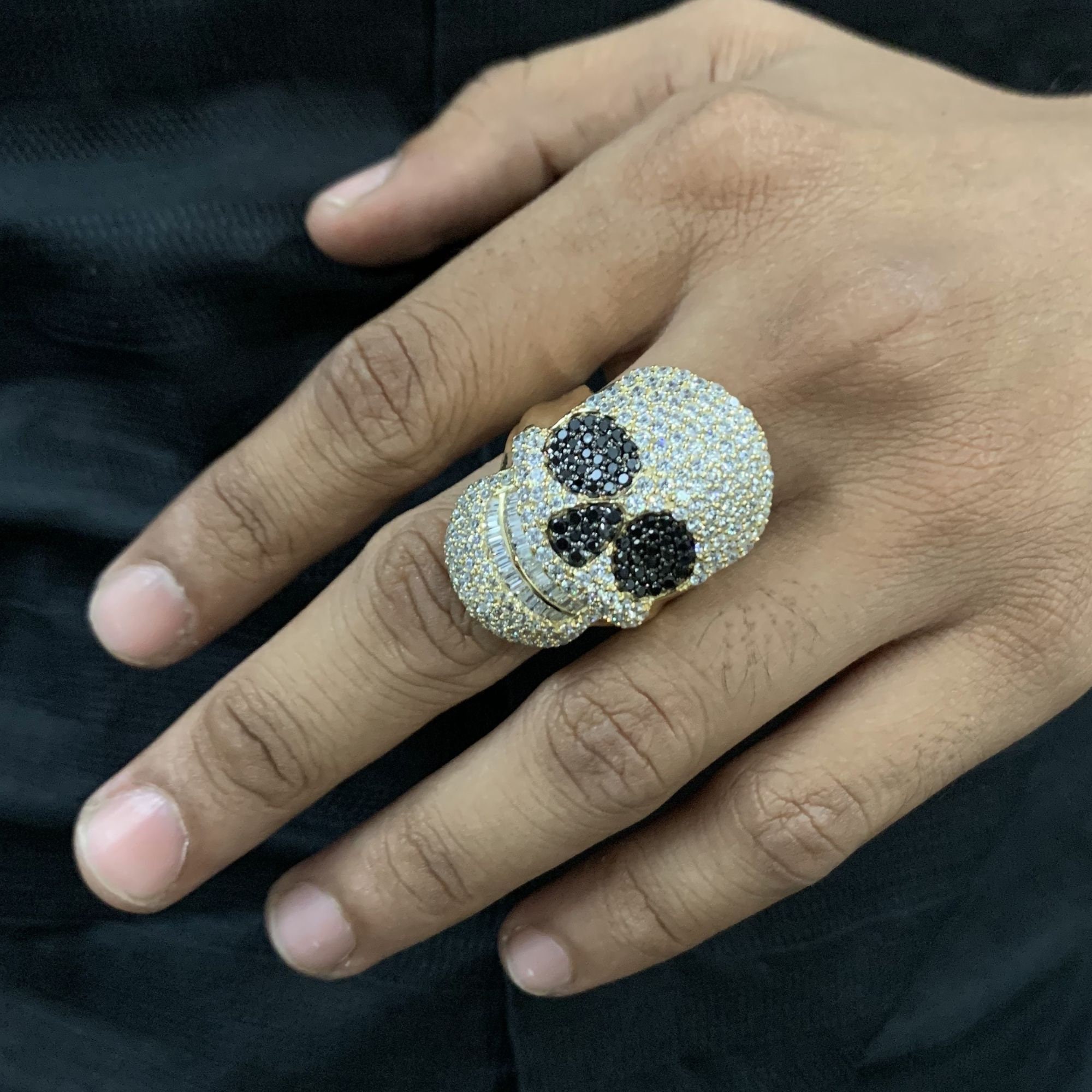 Iced Out Ring Skeleton Skull Face Ring CZ Diamond Hip Hop Ring - Etsy