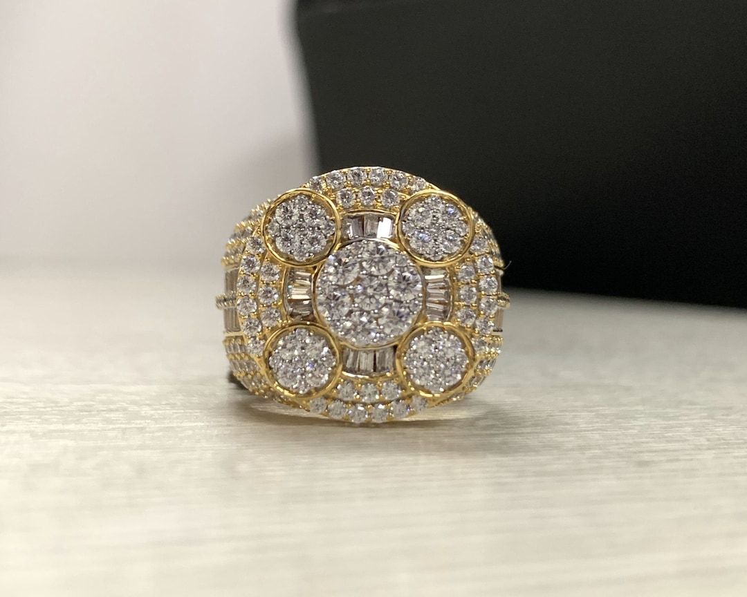 Iced Out Ring for Mens Hip Hop Ring Cubic Zirconia Ring for - Etsy