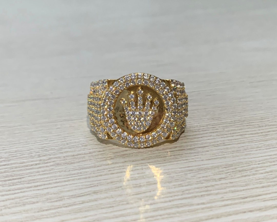 Mens Championship Ring Custom Iced Out Logo Symbol Ring Hip - Etsy