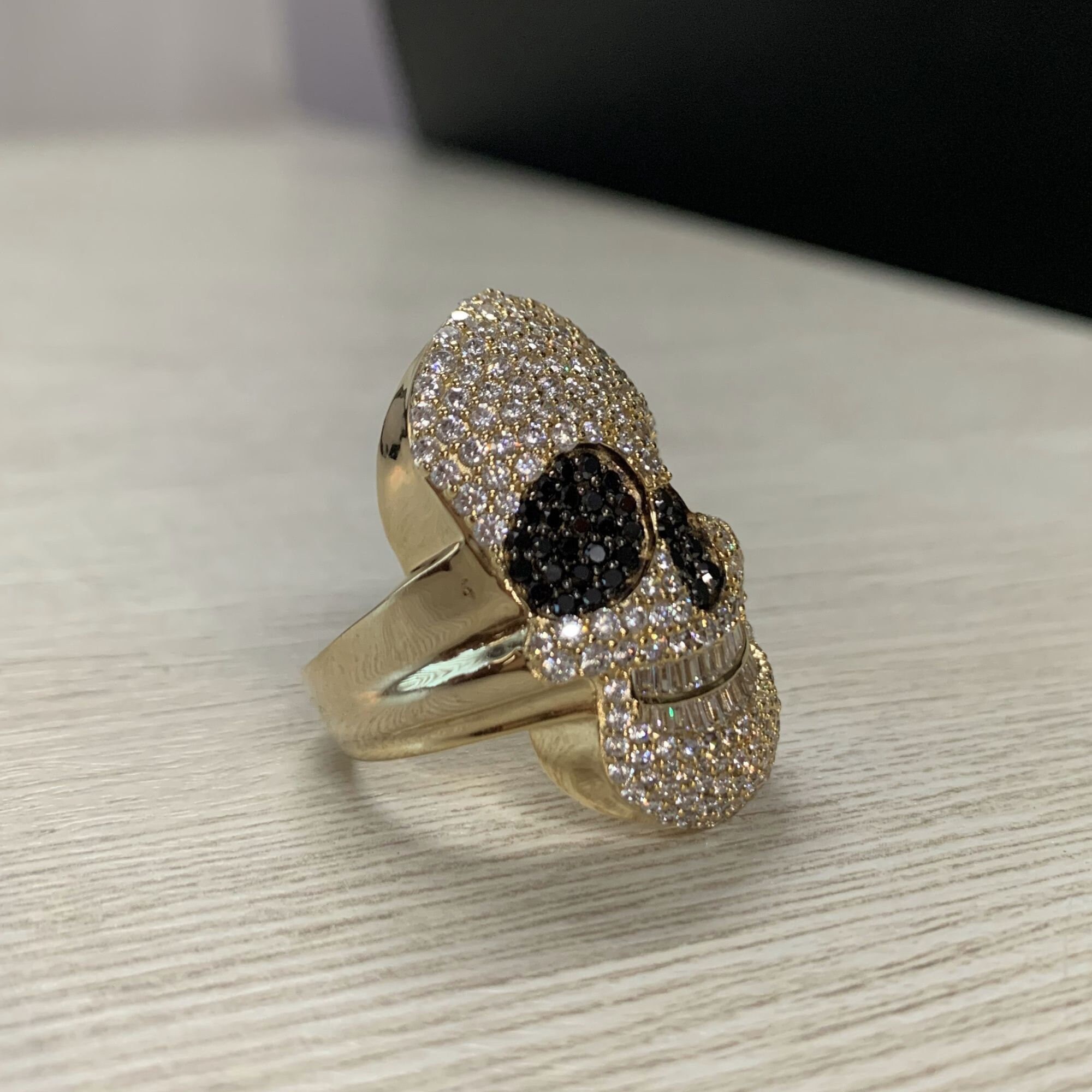 Iced Out Ring Skeleton Skull Face Ring CZ Diamond Hip Hop Ring - Etsy