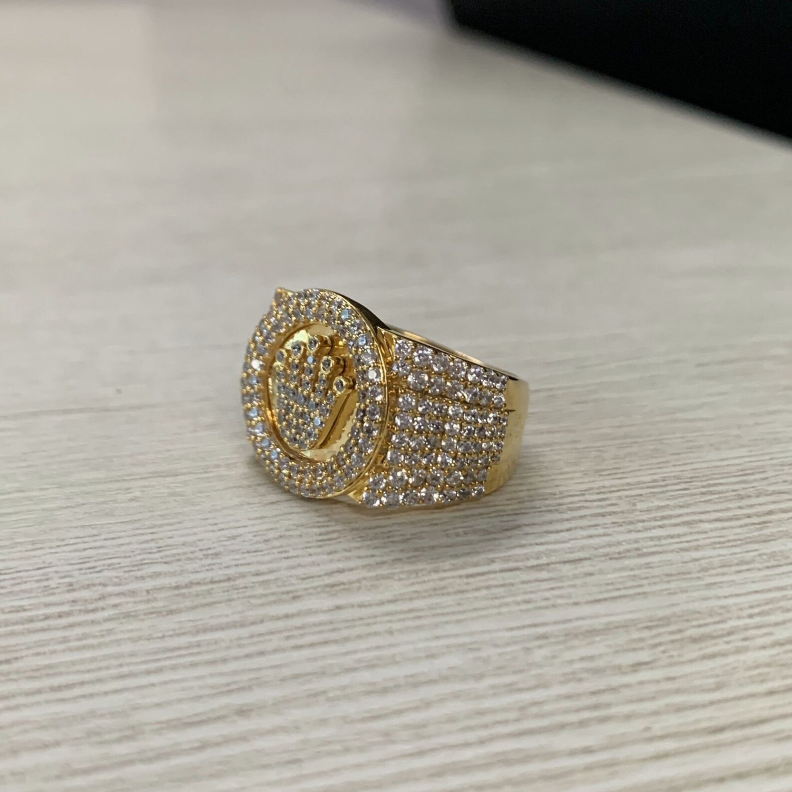 Mens Championship Ring Custom Iced Out Logo Symbol Ring Hip - Etsy