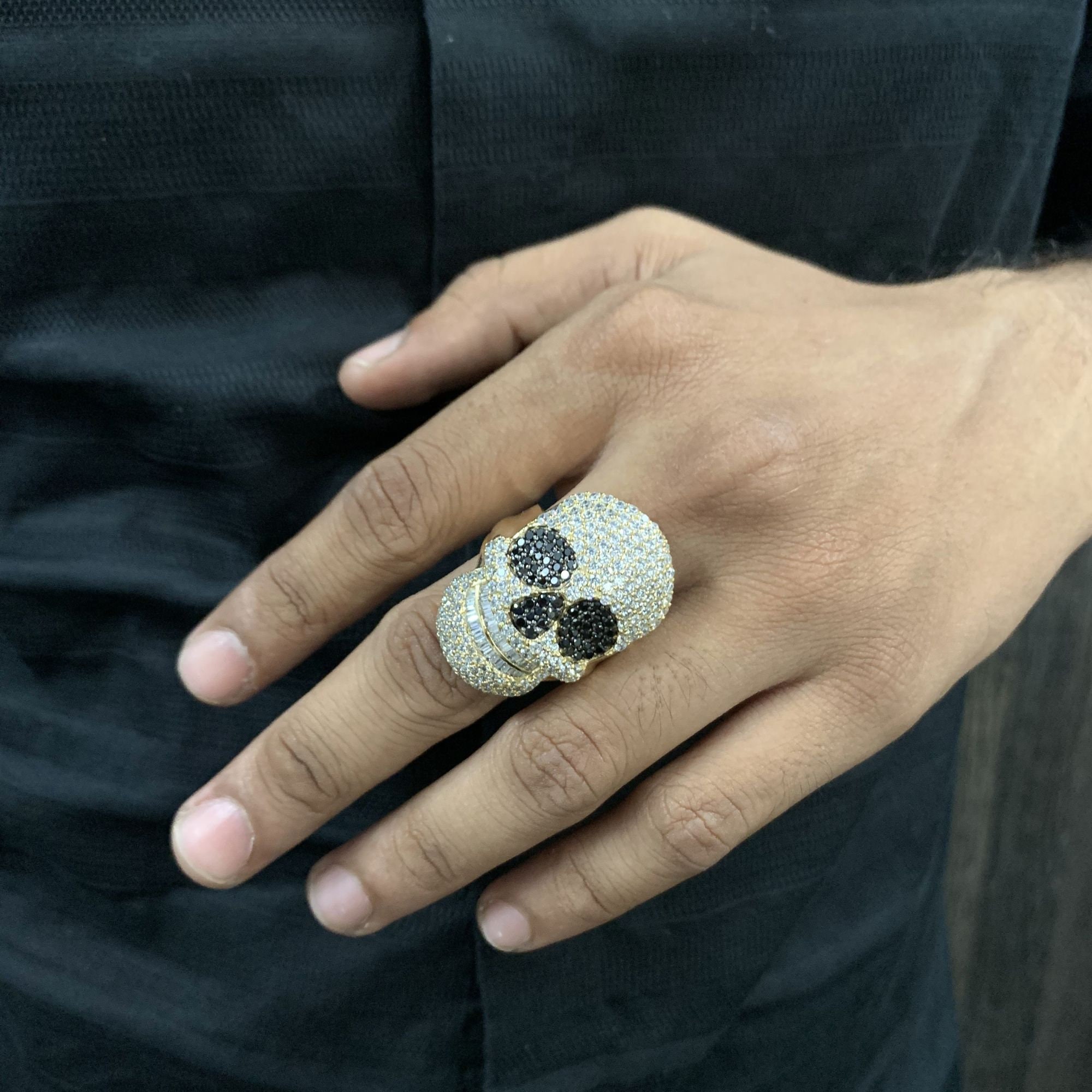 Iced Out Ring Skeleton Skull Face Ring CZ Diamond Hip Hop Ring - Etsy