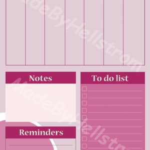 Printable Weekly Planner - Pink - Etsy