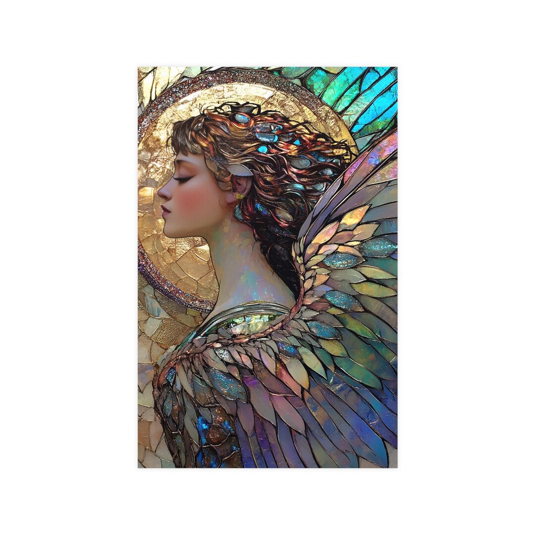 Stunning Art Deco Matte Poster - Ethereal Angel Wall Art, Home Decor ...