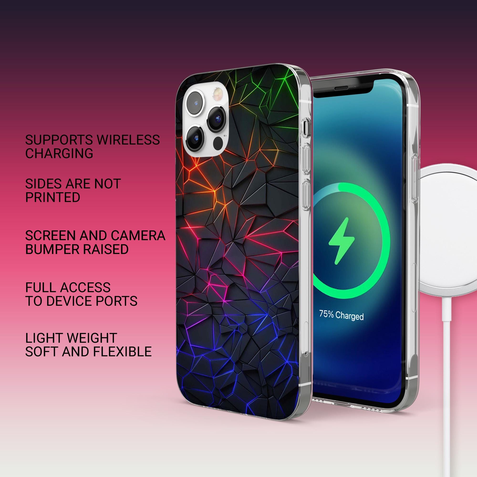 Fluorescent Bright Phone Case Glowing Neon Cover for iPhone 17pro, 16 ...