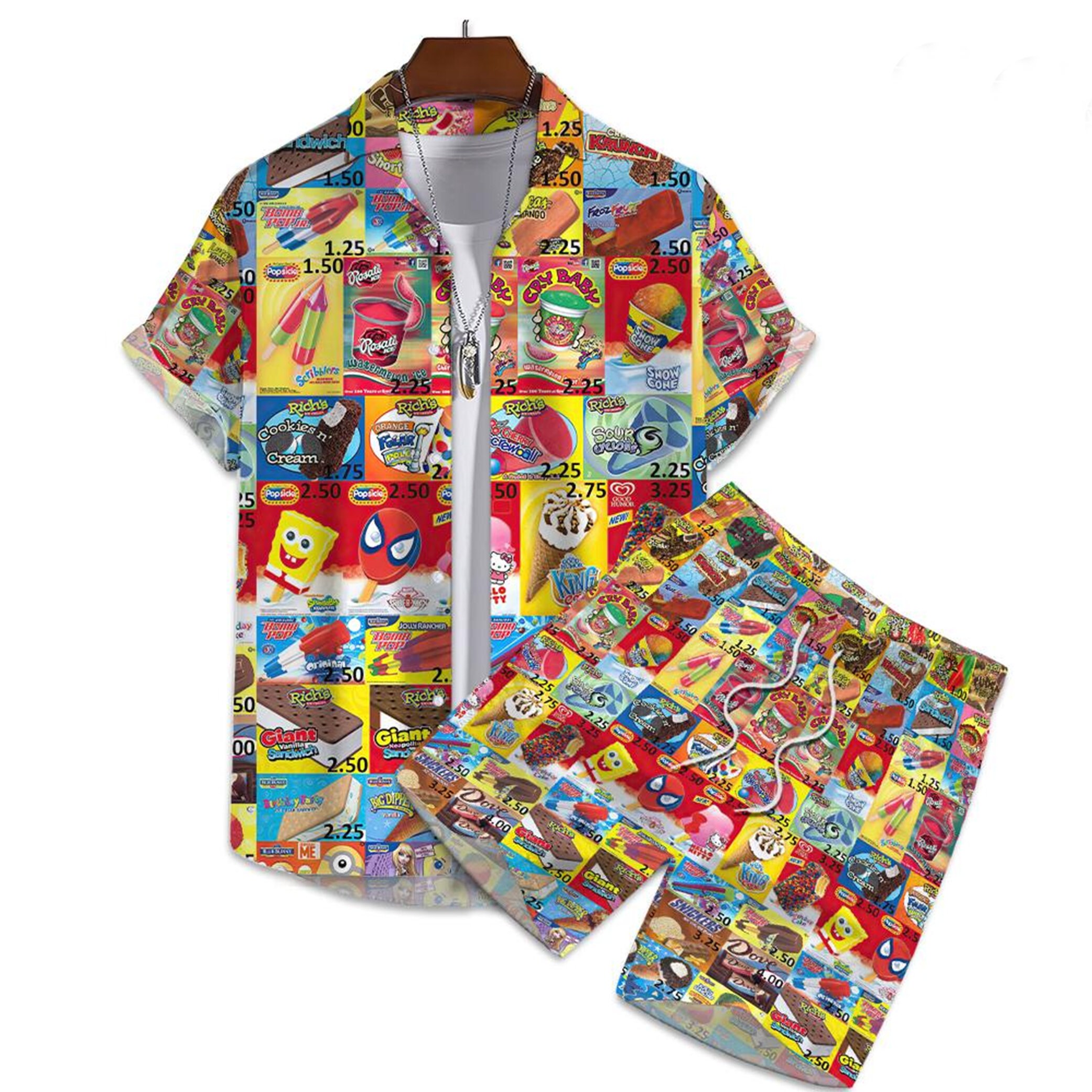 Ice- cream Shirts For Men 3d Printed Men's Hawaiian Shirt sold by Paulo ...