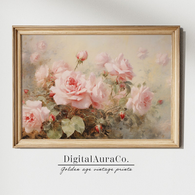 Pink Rose Print - Etsy