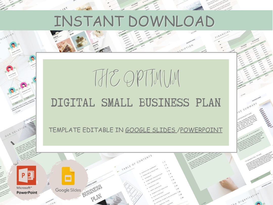Digital Ultimate Small Business Plan Template | Essential Small ...