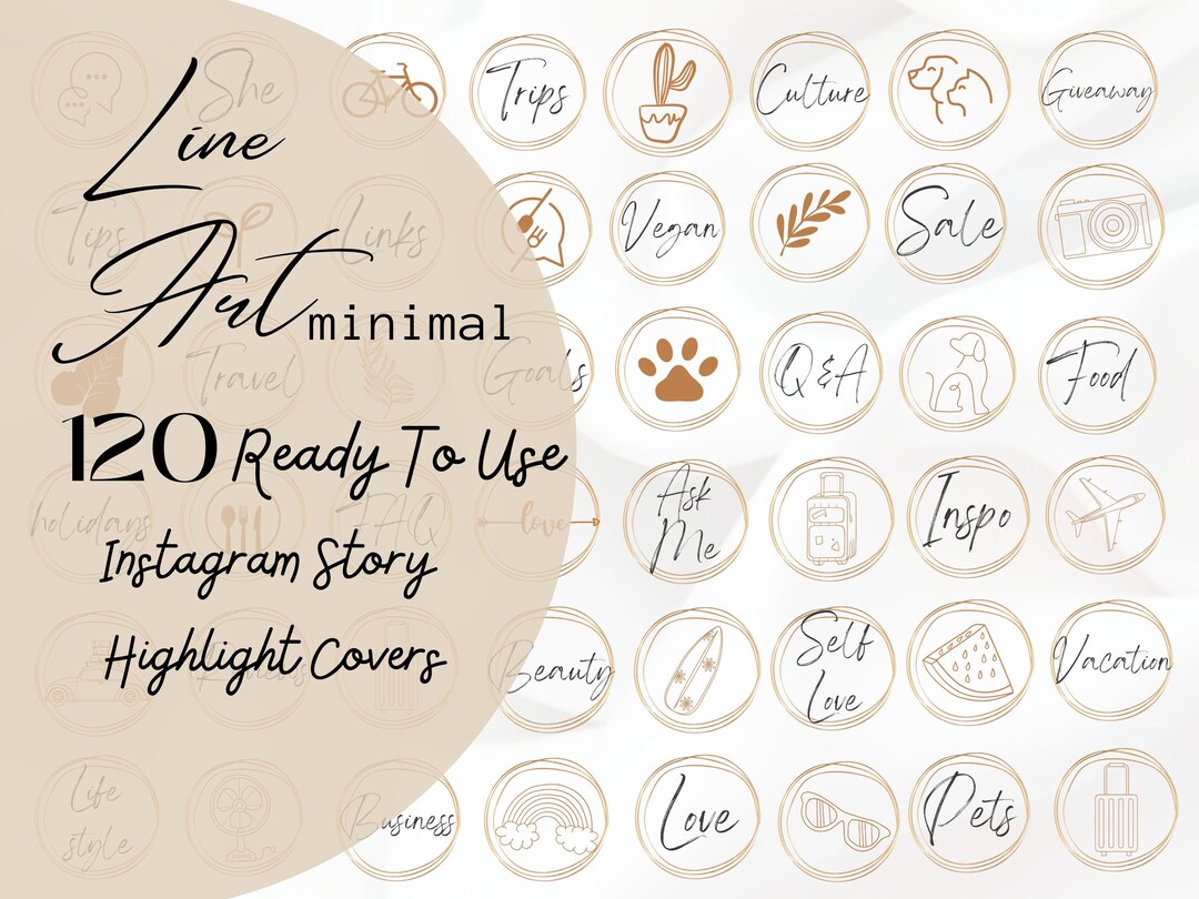 Ready to Use Minimalist Instagram Story Highlight Icon Covers | Rose ...