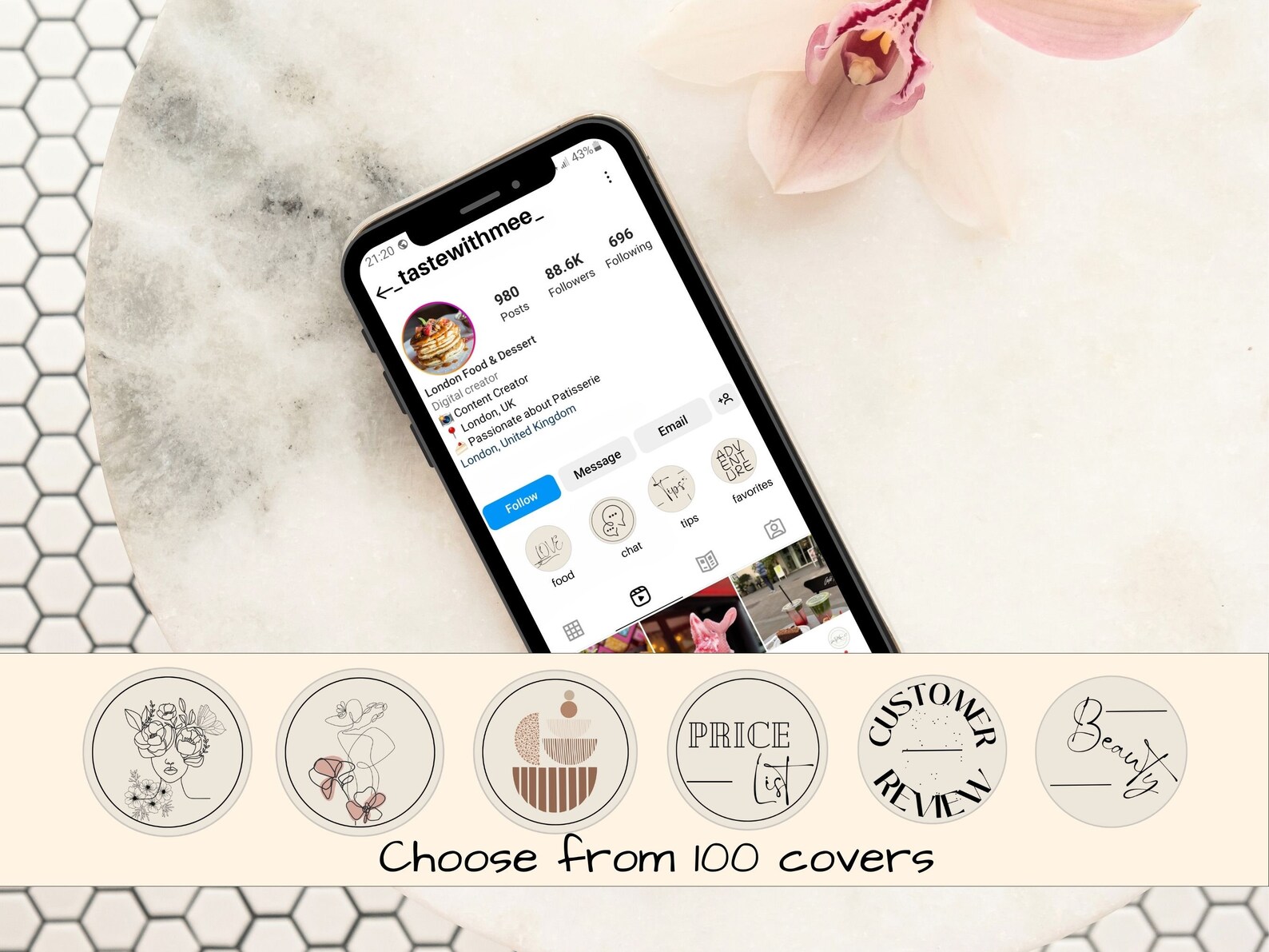 Ready to Use Line Art Minimalist Instagram Story Highlight Icon Covers ...