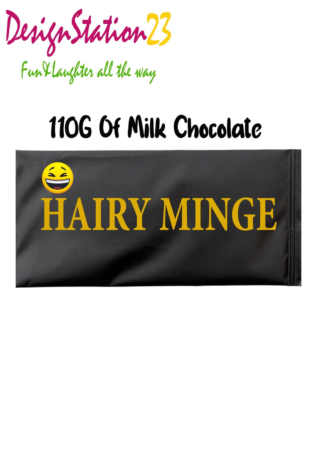 Hairy Minge Rude Lighthearted Fun,chocolate Bar for Someone Who Can ...