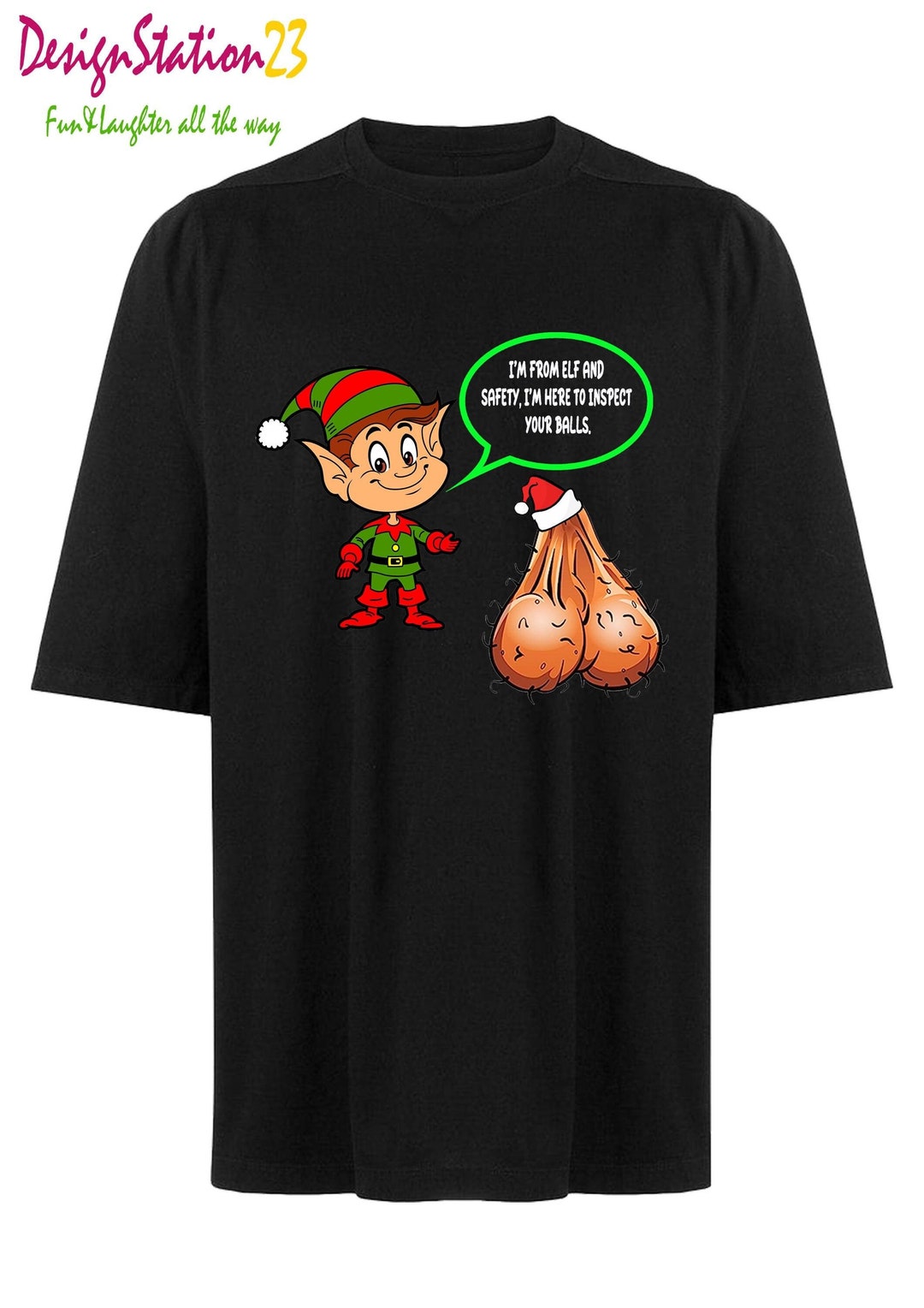 Elf and Safety Fun/novelty/rude/christmas Tshirt, Christmas Party ...