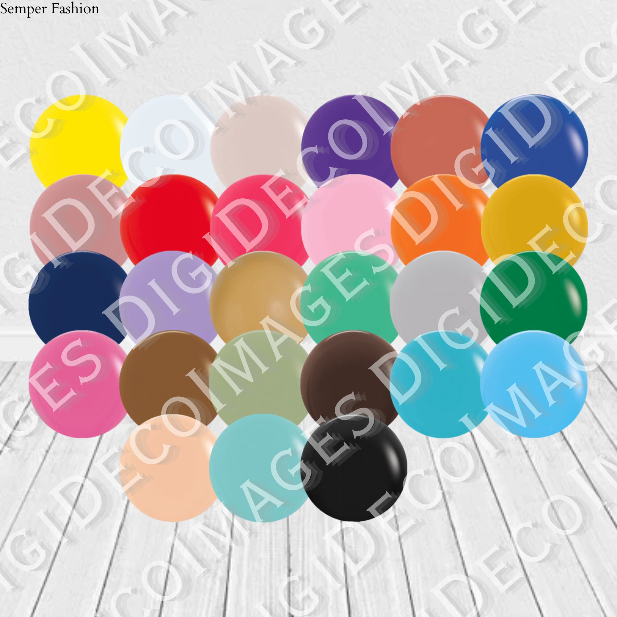 Full Sempertex Collection - Canva Balloon Mockup Colours - Etsy