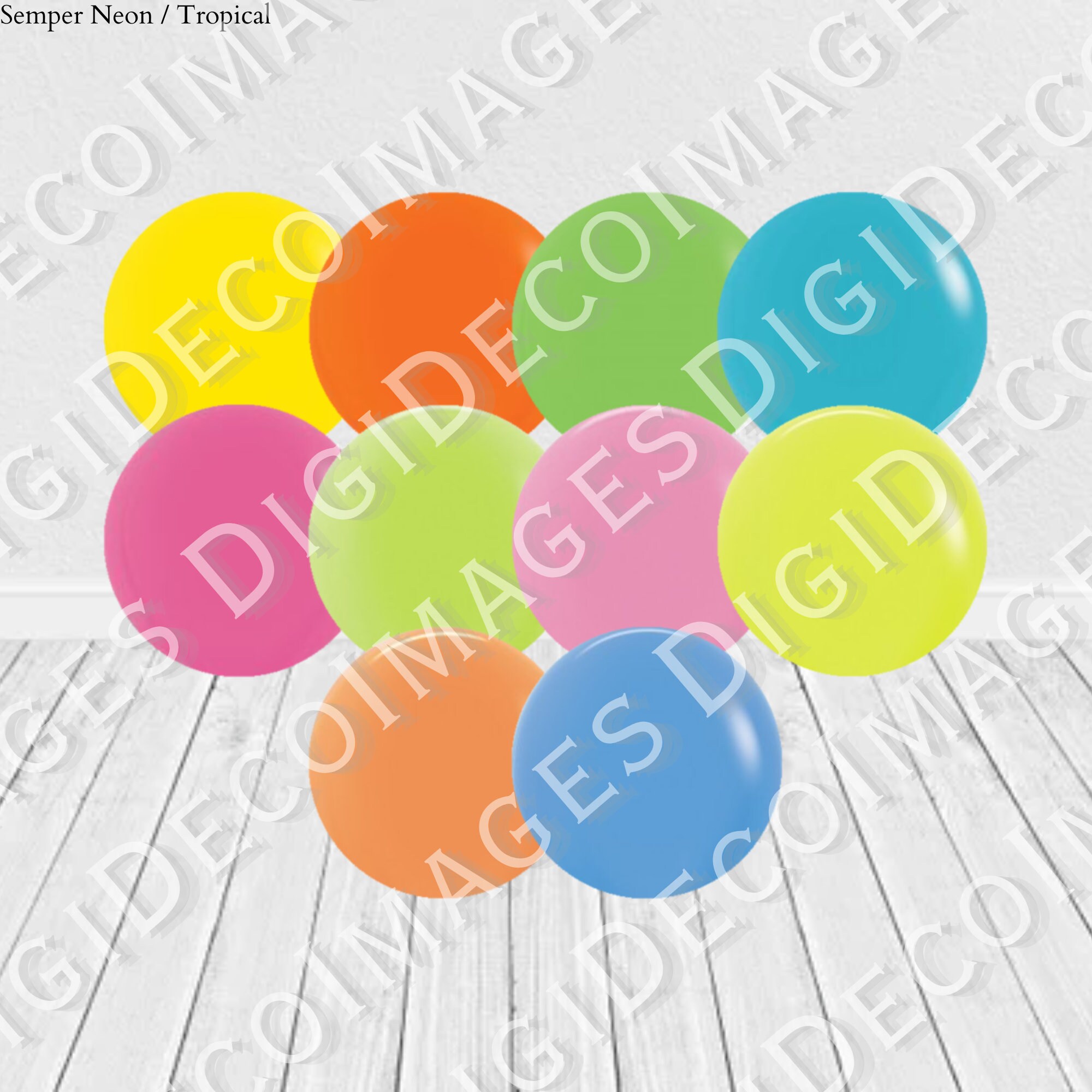 Full Sempertex Collection - Canva Balloon Mockup Colours - Etsy