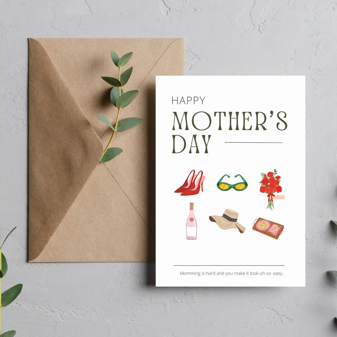 Mother's Day Card Mom's Favorite Things 4x6 - Etsy