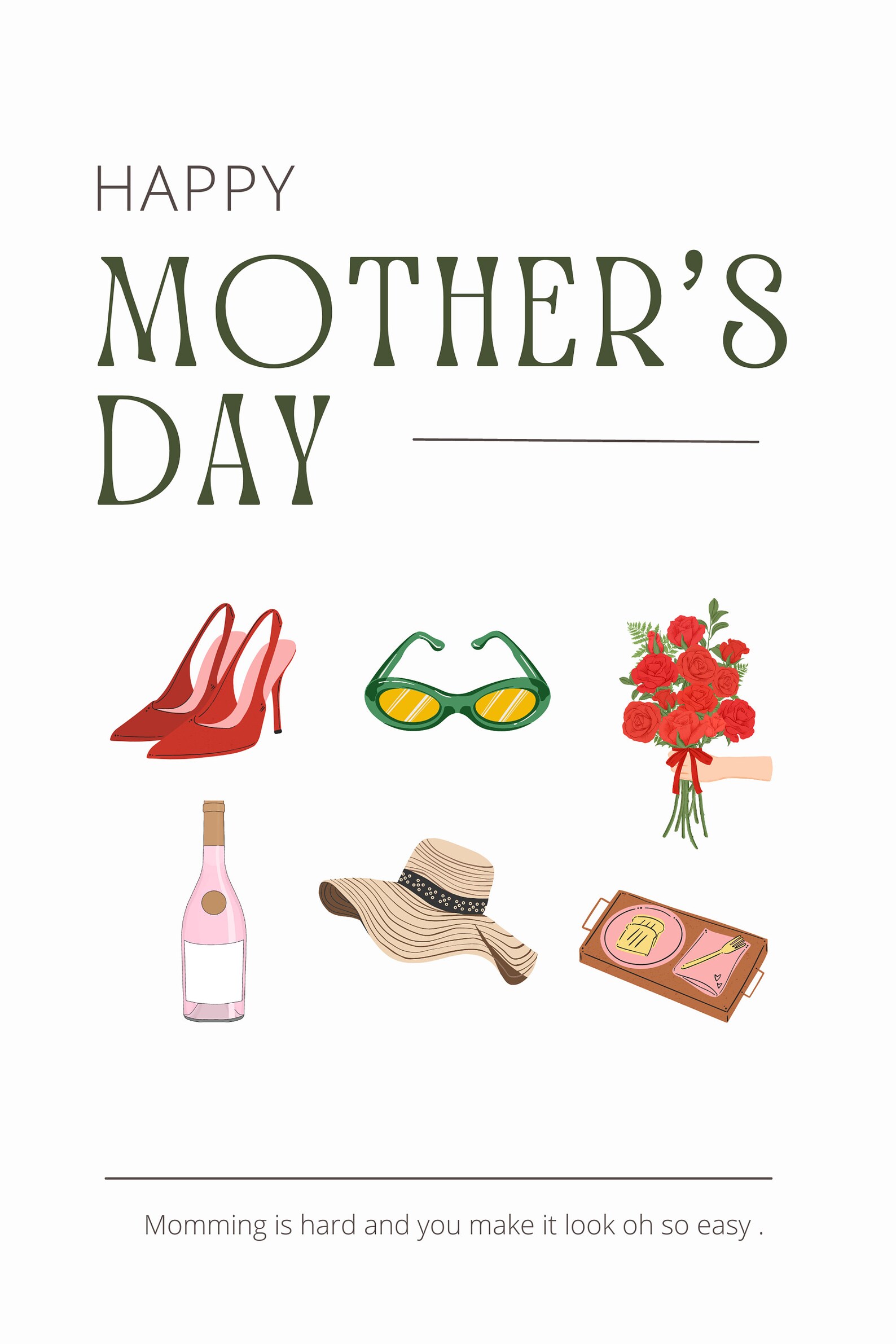 Mother's Day Card Mom's Favorite Things 4x6 - Etsy