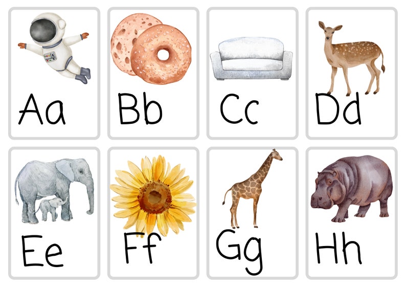Learning Made Fun: Alphabet Flashcards for Kids Montessori - Etsy