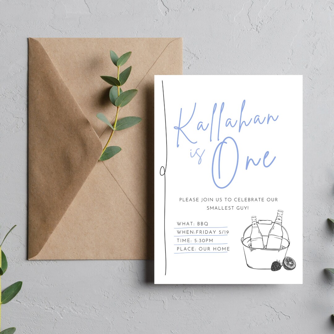 Minimalist Party Invitation Celebrate a Birthday, BBQ, or Party - Etsy
