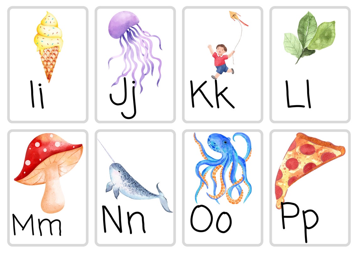 Learning Made Fun: Alphabet Flashcards for Kids Montessori Preschool ...
