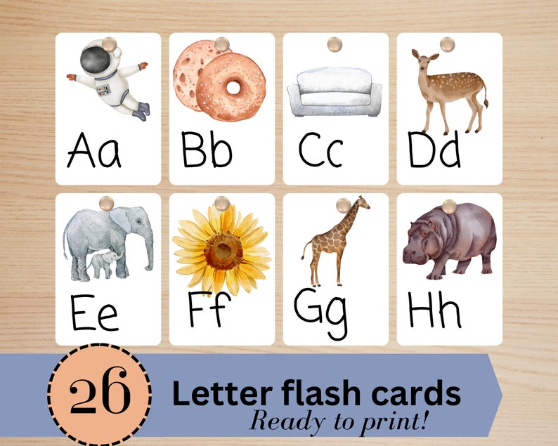 Learning Made Fun: Alphabet Flashcards for Kids Montessori - Etsy