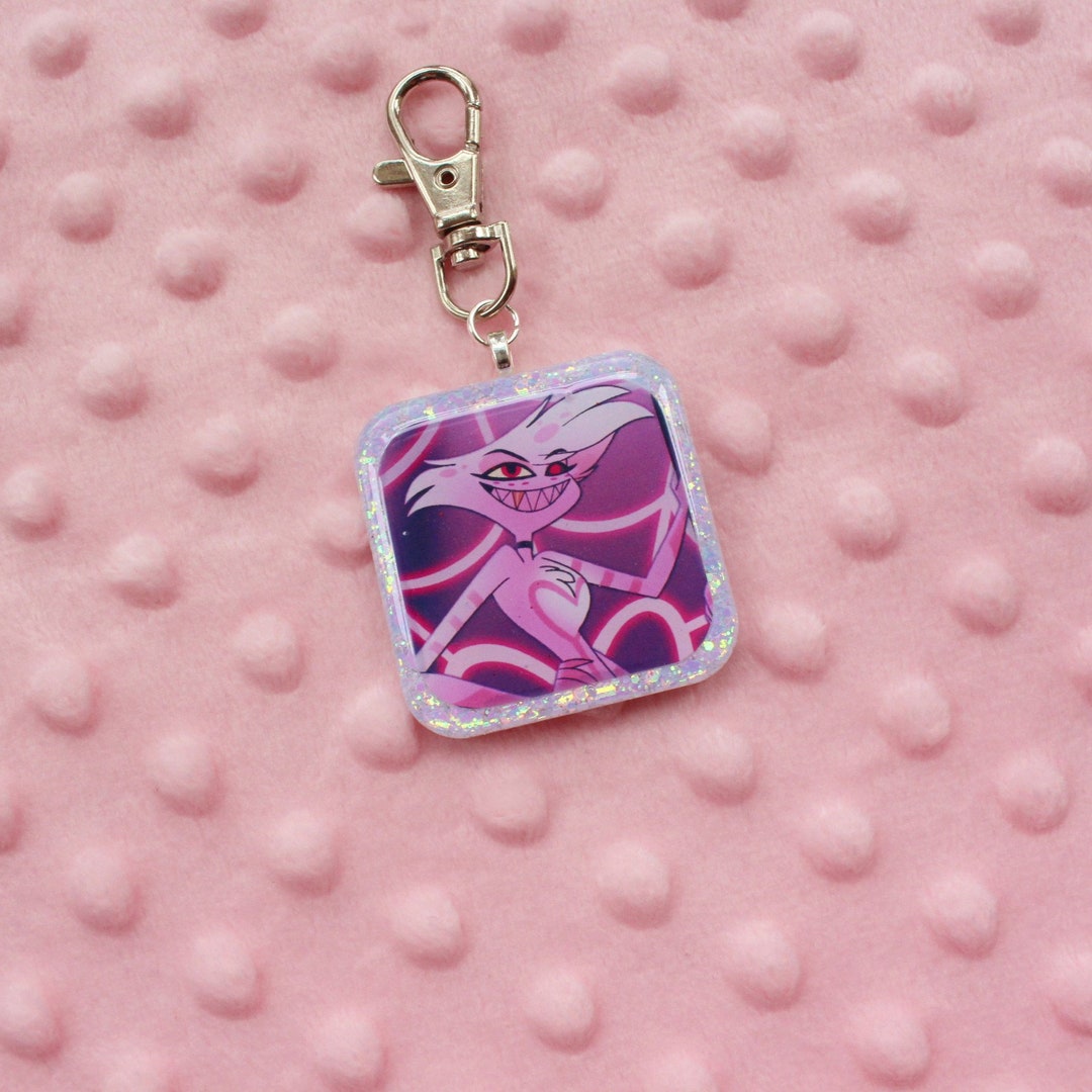 Hazbin Hotel Angel Dust Resin Keychain, Hazbin Hotel Angel Keychain ...