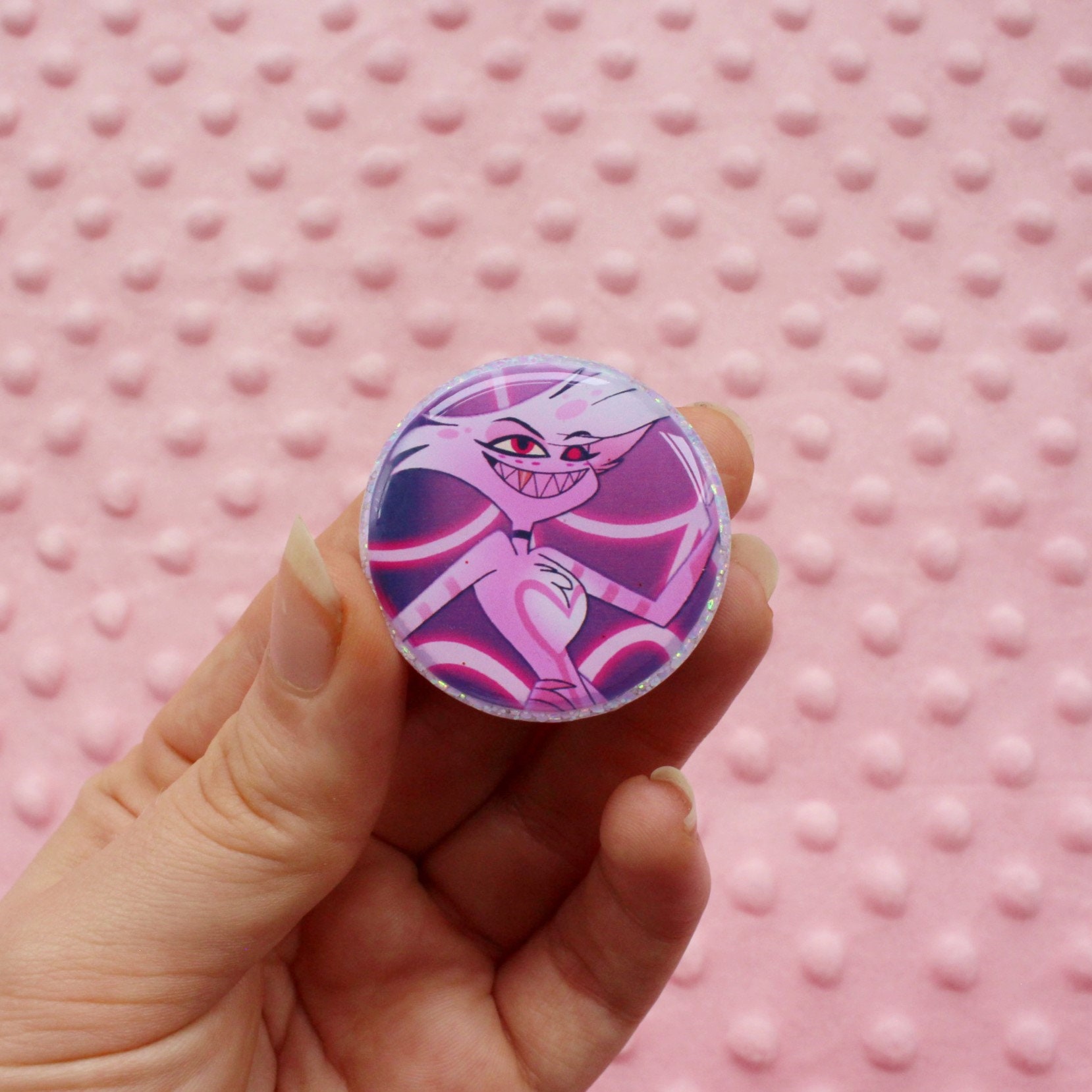 Hazbin Hotel Angel Dust Resin Pin, Angel Dust Pin, Hazbin Hotel Pin ...