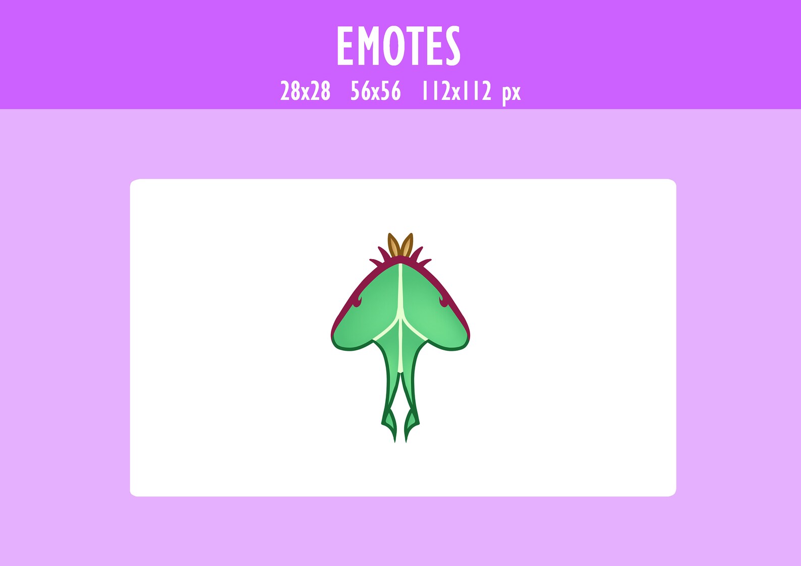 Luna Moth Emote for Twitch and Discord Moth Emote Twitch - Etsy Australia
