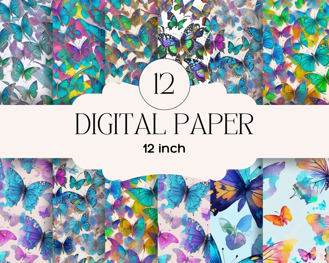 12 Inch Digital Scrapbook Paper Kleurrijke Sring Happy Summer Fresh ...