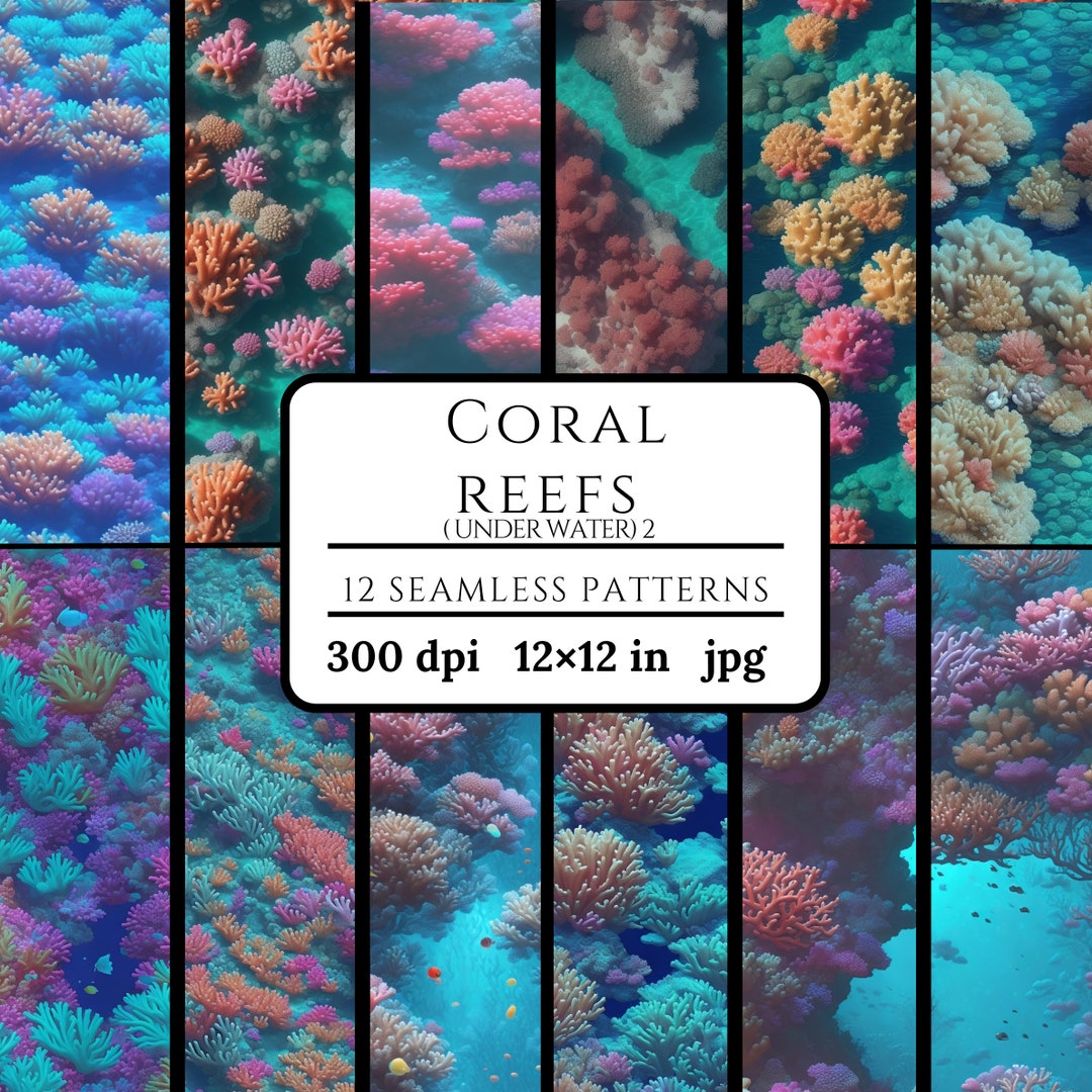 CORAL REEFS PATTERNS 2nautical Seamless - Etsy