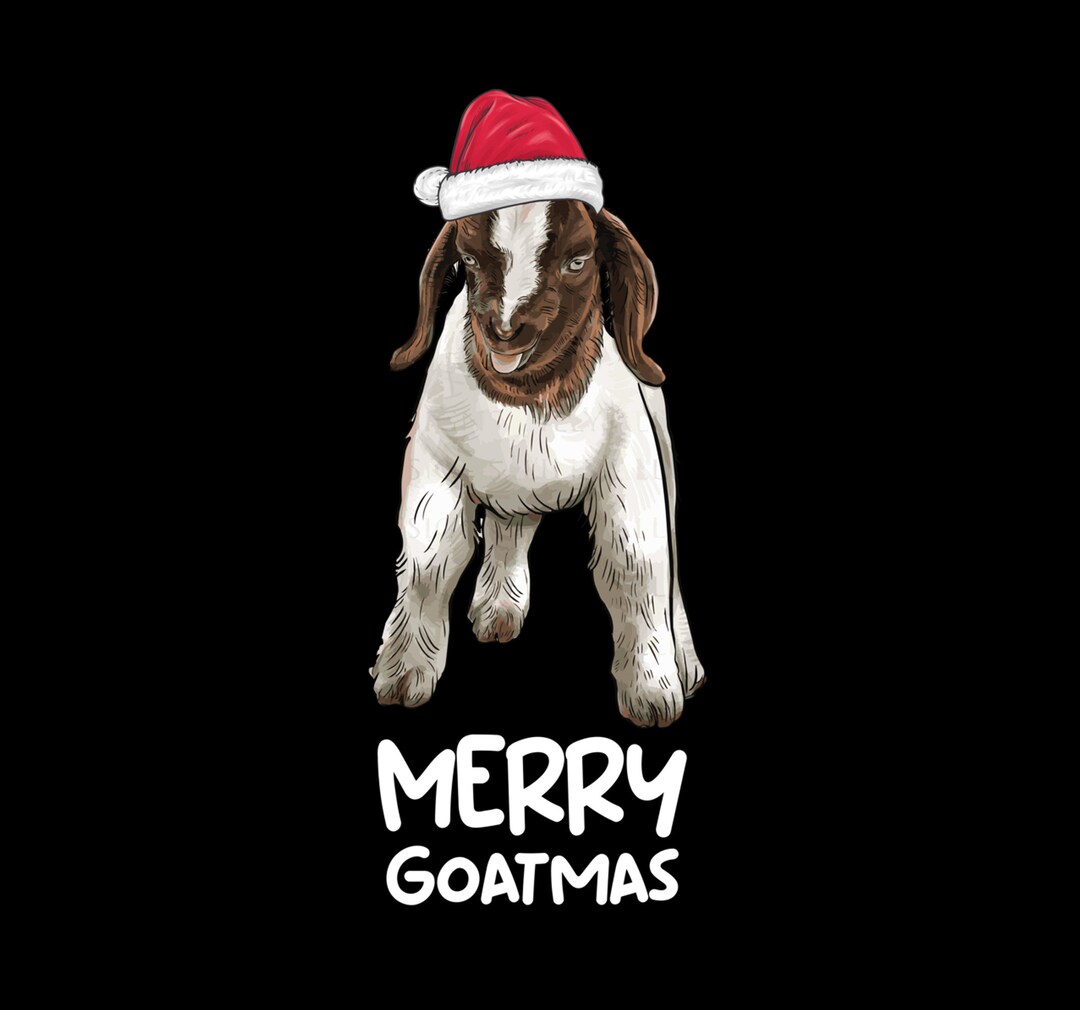 Merry Goatmas Png, Boer Goat Christmas Png - Etsy