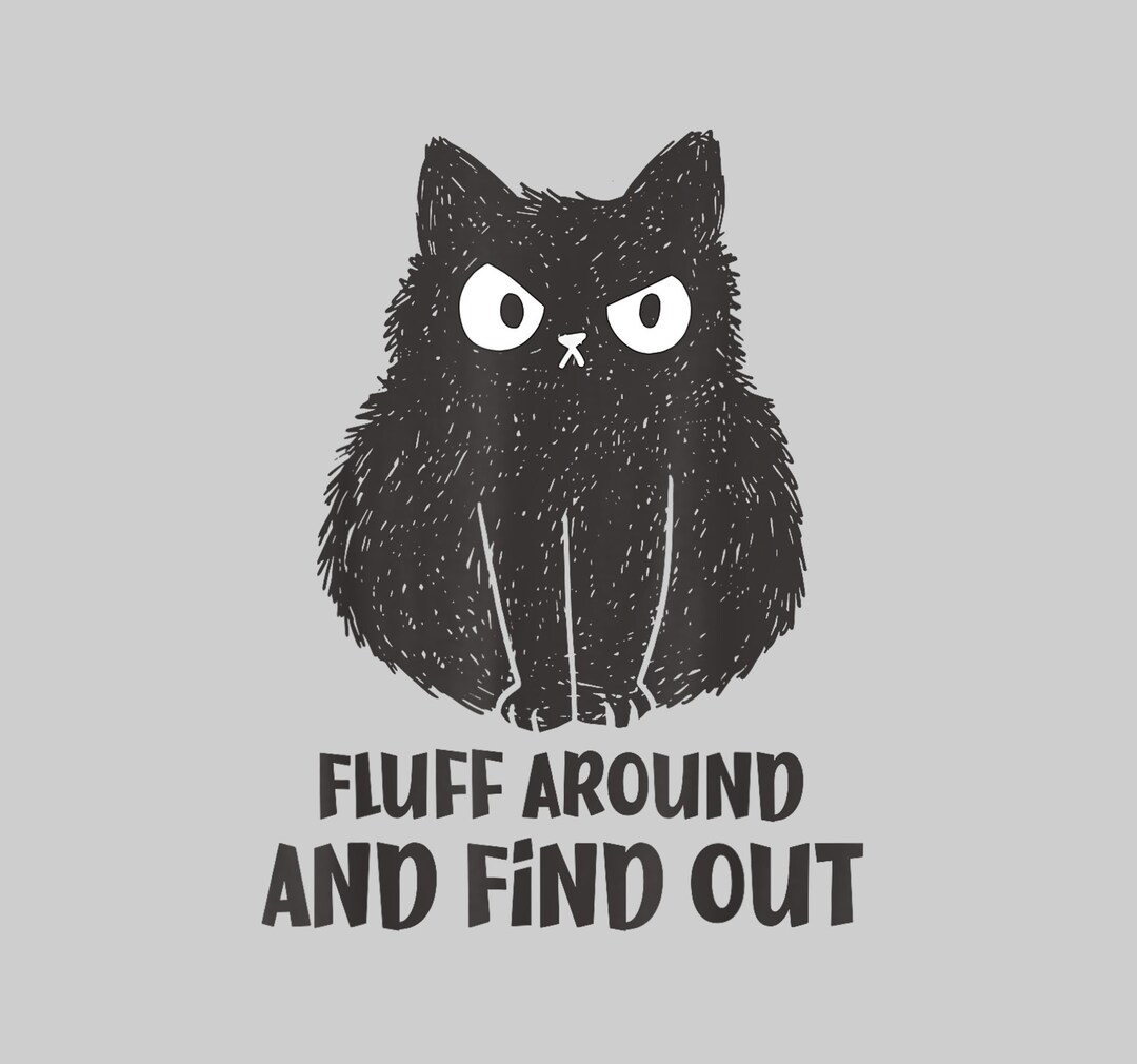 Fluff Around and Find Out Png Funny Cat Fluff Around and Find Out Png ...