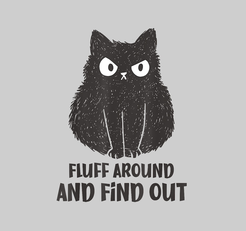 Fluff Around and Find Out Png Funny Cat Fluff Around and Find Out Png ...