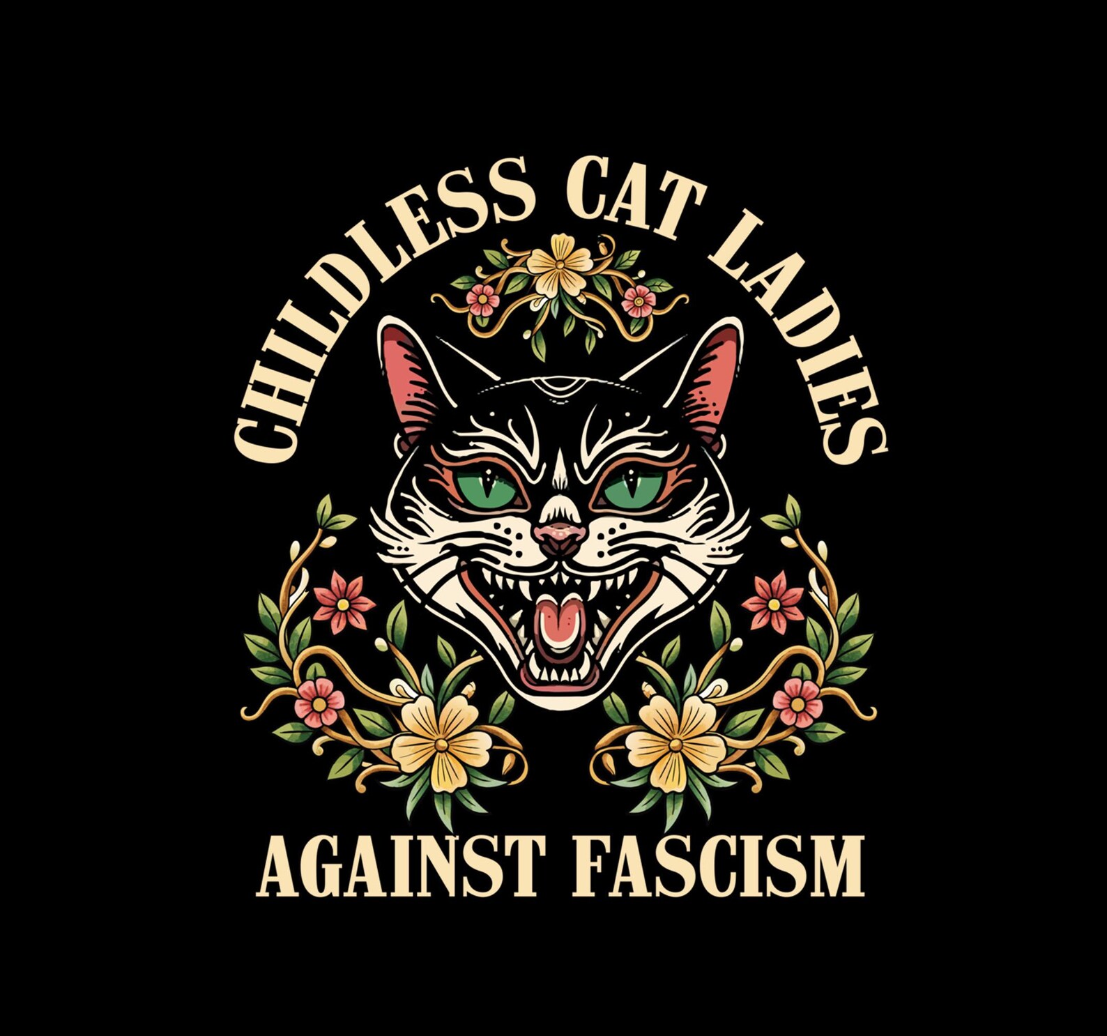 Childless Cat Ladies Against Fascism Png - Etsy