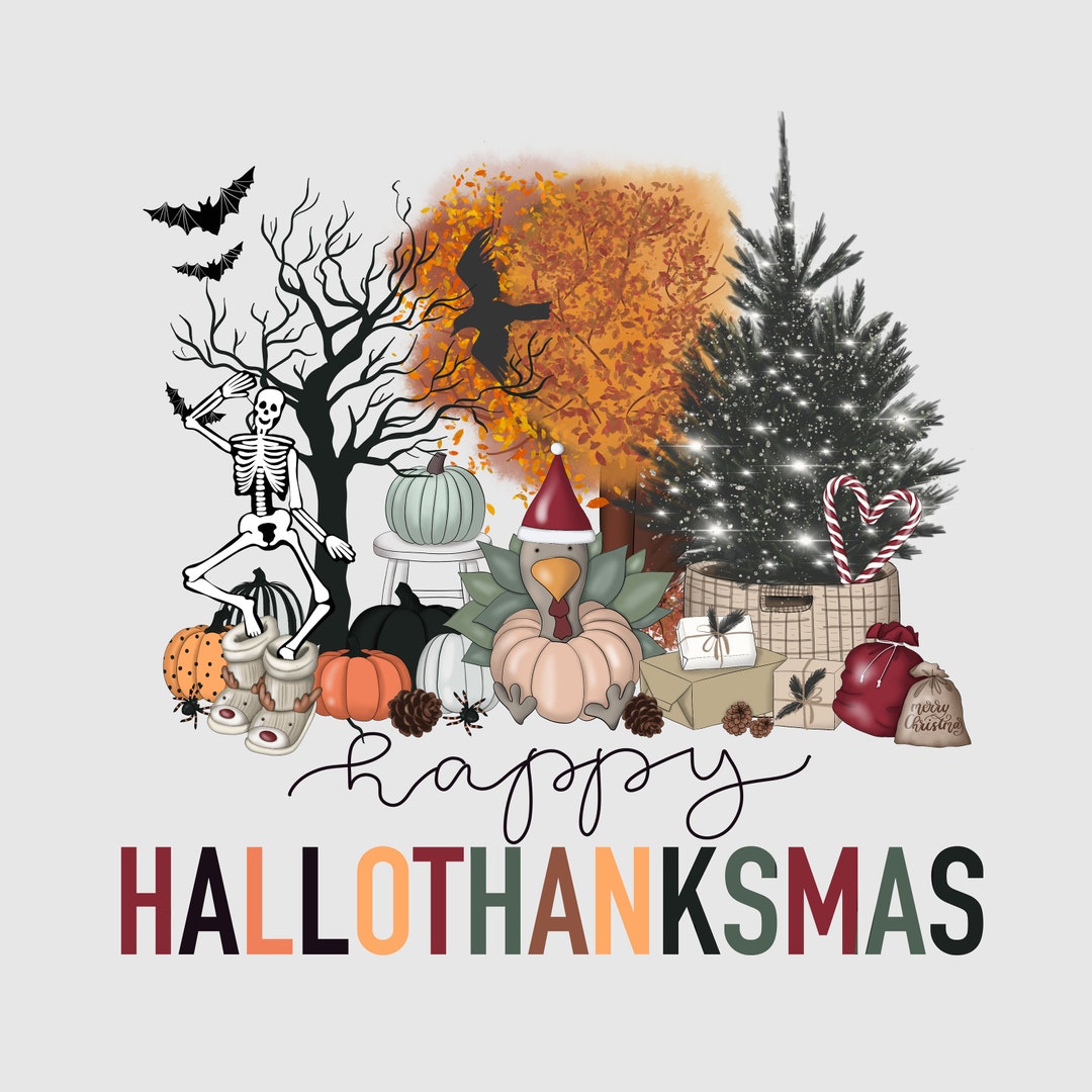 Hallo Thanksmas Png Happy Hallothanksmas, Halloween, Thanksgiving ...