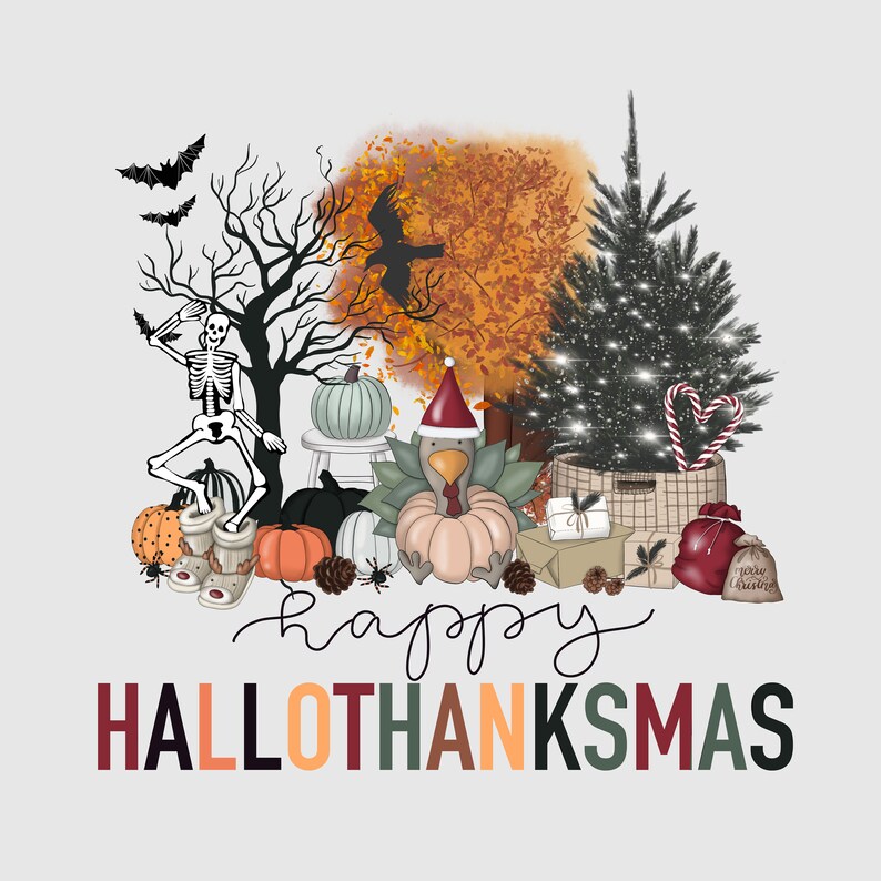 Hallo Thanksmas Png Happy Hallothanksmas, Halloween, Thanksgiving ...