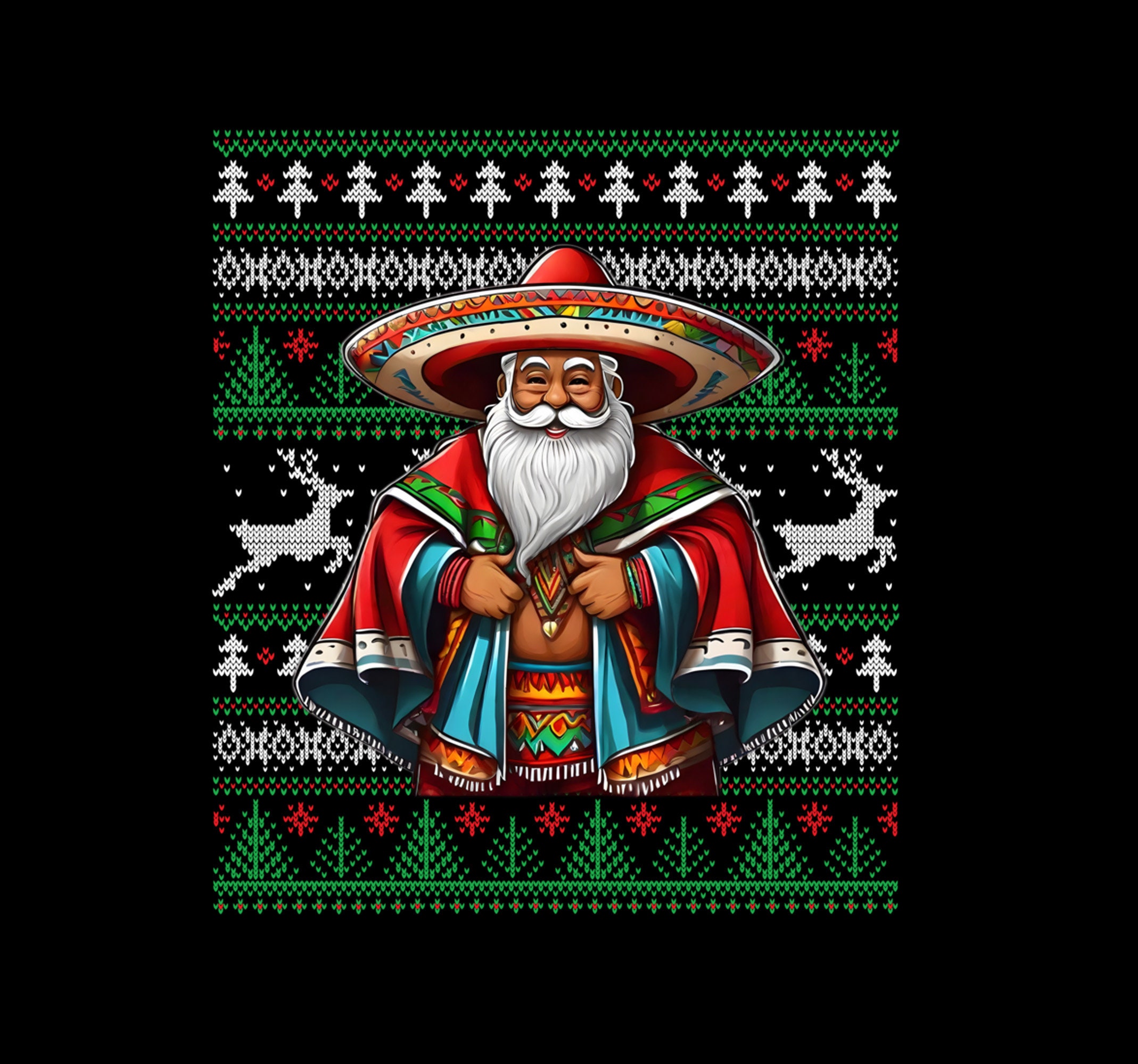Cholo Claus Png, Mexican Santa Png, Ugly Christmas Png - Etsy