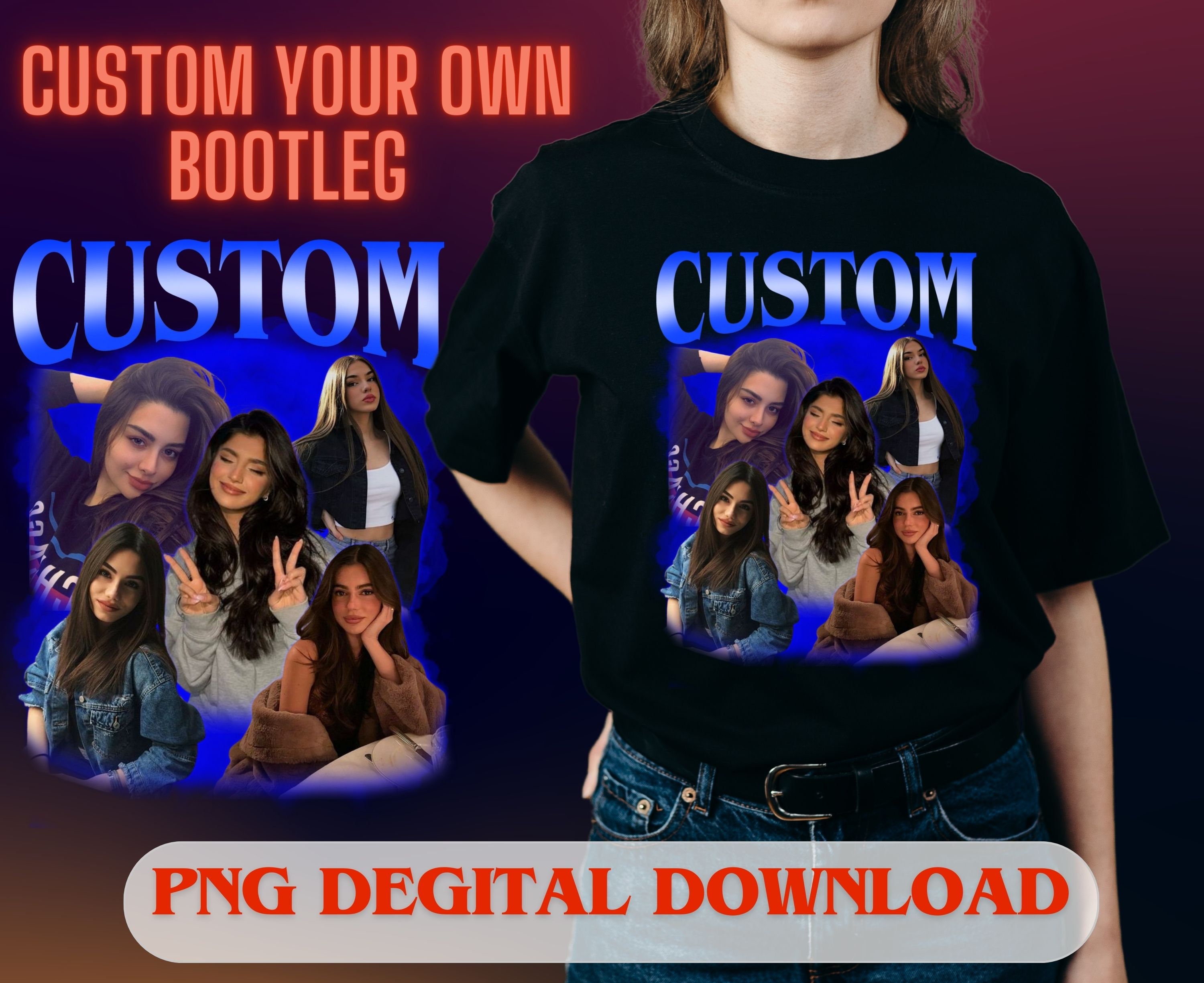 Personalized Bootleg PNG, 90s Vintage Bootleg, Create Your Custom ...