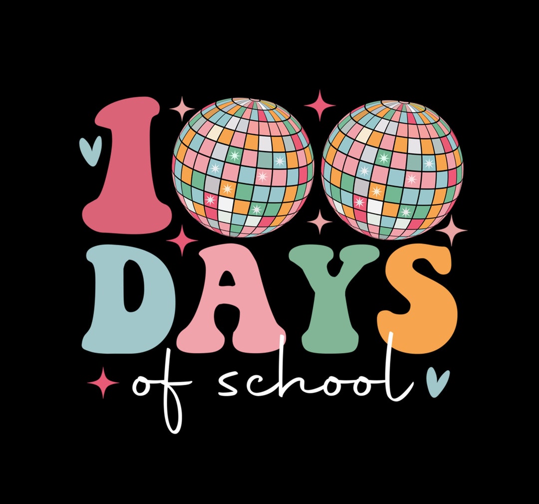 100 Days of School Png, Disco Ball Png, Funny 100th Day Png - Etsy