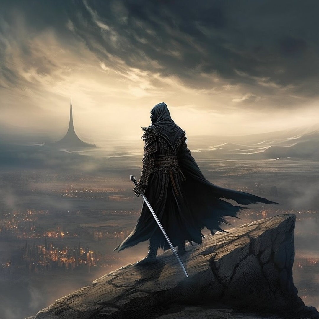 A Warrior Looking Over the Landscape. - Etsy