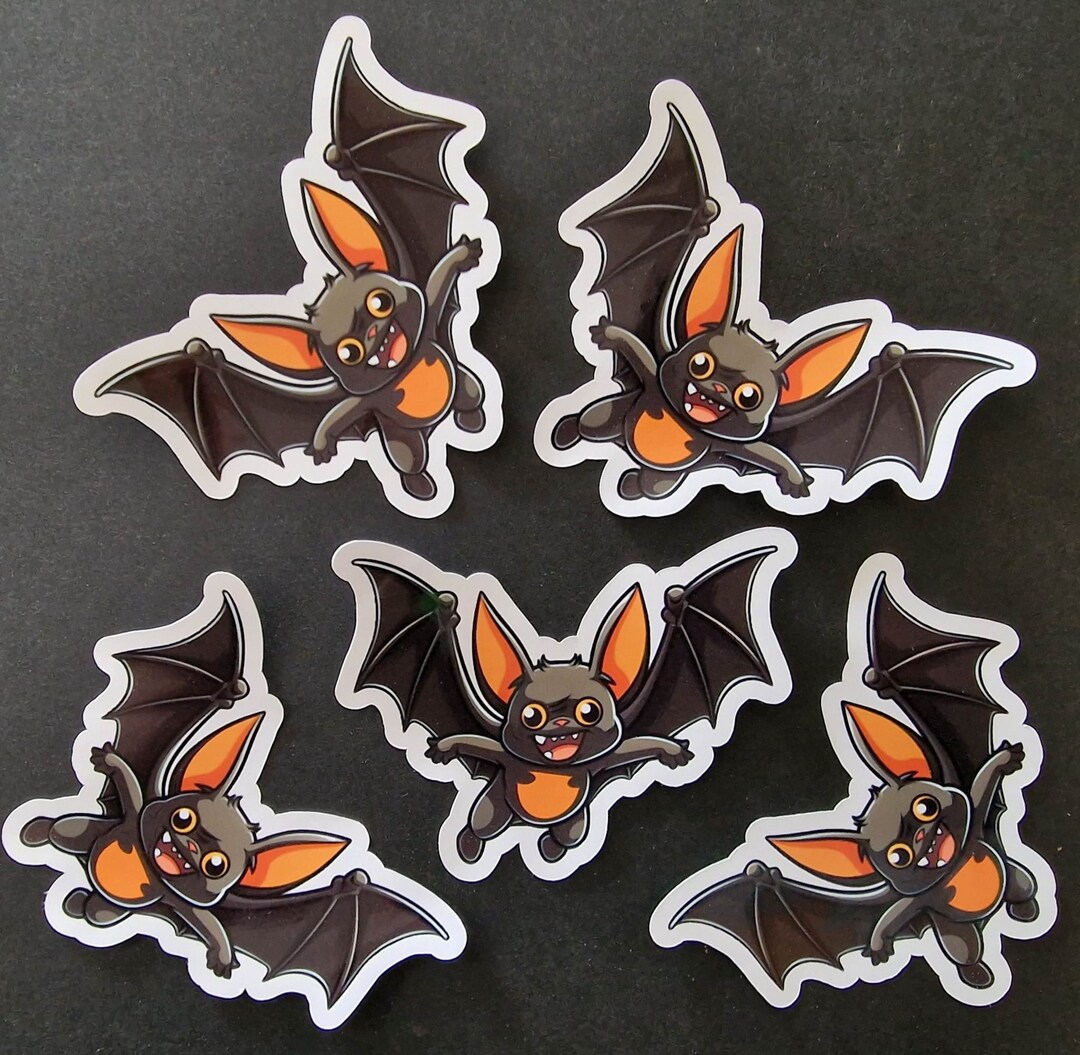 Cute Cartoon Bat Sticker - Etsy