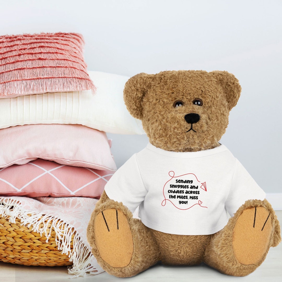 Long Distance Friend Gift, Personalized Hug Across the Miles Bear, Long ...