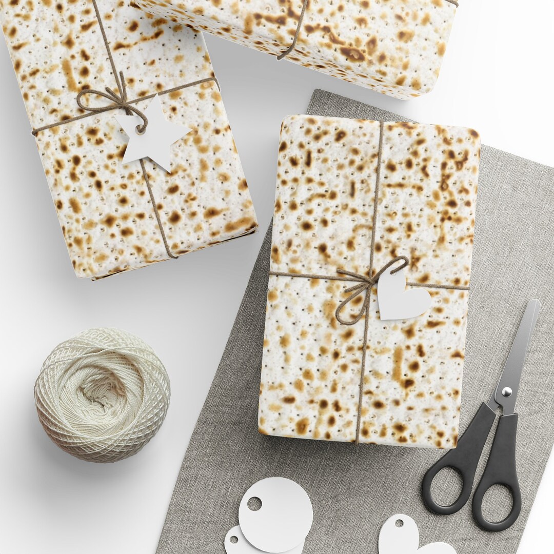 Matzah Print Wrapping Papers, Jewish Holiday Gift Wrap, Passover ...